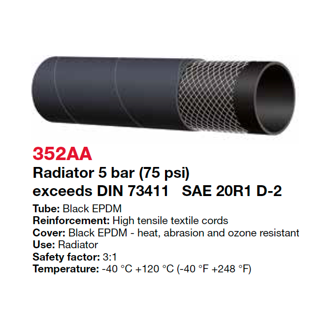 ALFAGOMMA 352AA Radiator Hose - Hose Factory