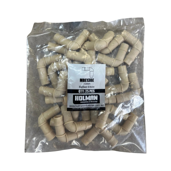 HOLMAN 13mm Poly Barbed Elbow (QTY 25) - Hose Factory